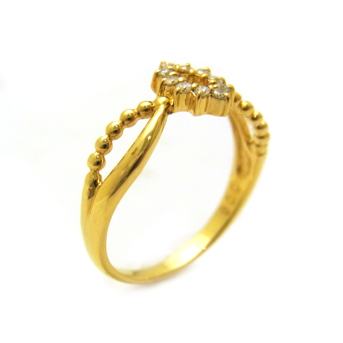 K18 ダイヤモンド指輪 12号 ゴールドカラー｜Reizm(リズム)