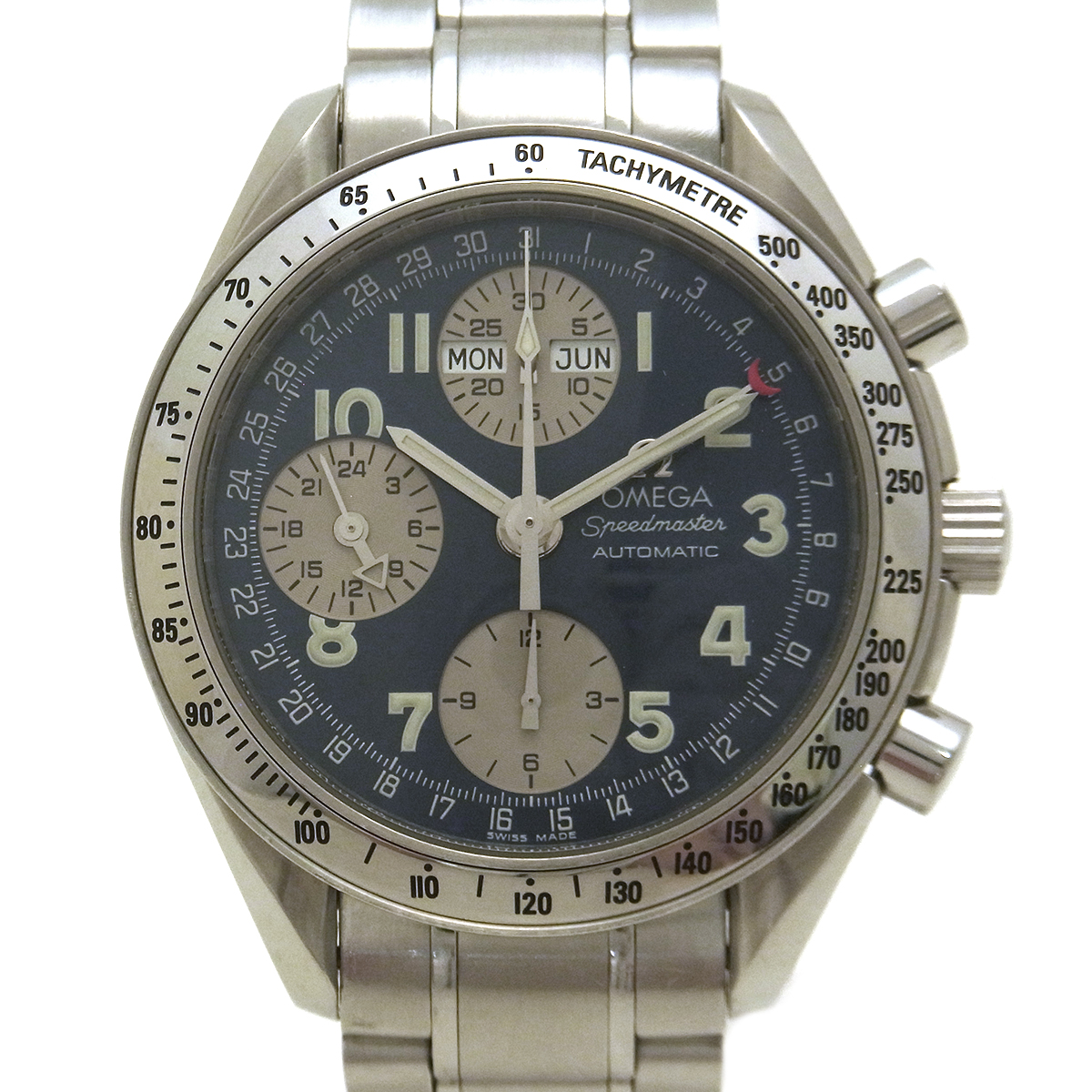 オメガ(OMEGA) スピードマスター トリプルカレンダー 3523.81 SS AT メンズ腕時計 青文字盤｜Reizm(リズム)